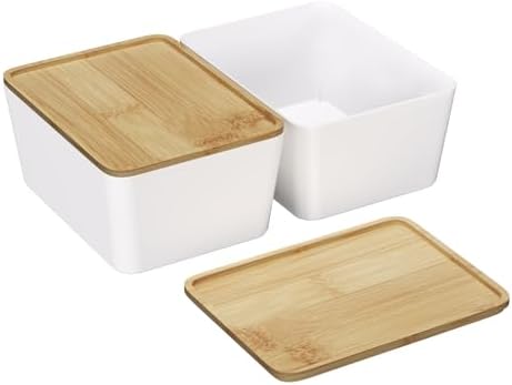 Amazon.com - CHANCETSUI Stackable Storage Bins lids For Office: 5X7 ...