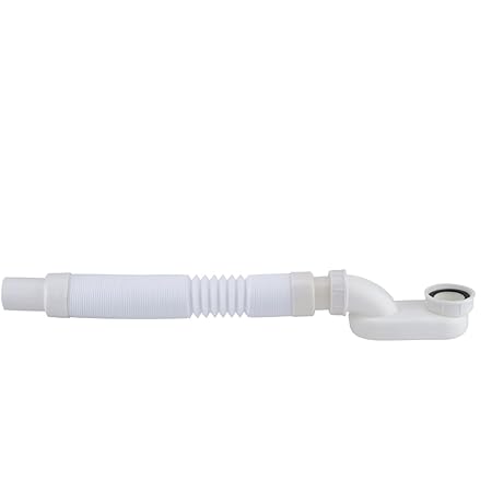 Cinsda Bathtub Shower Drain Pipe, Low Profile Flat 1 1/2 P Trap Kit ...