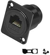 Amazon.com: YiKaiEn RJ45 CAT6 Panel Mount Adapter Female-to-Female ...