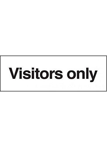 Caledonia Signs 17576G "Visitors Only" Sign, Rigid Plastic, 300 mm x ...