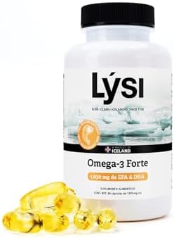 Lysi Omega-3 Forte 90 Capsulas, 1030 mg de EPA+ DHA, Aceite de Pescado ...