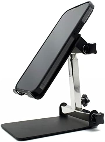 Crinds ® Pure Metal Tabletop Heavy Sturdy Multiple Angles Adjustable Mobile Cell Phone Stand ...