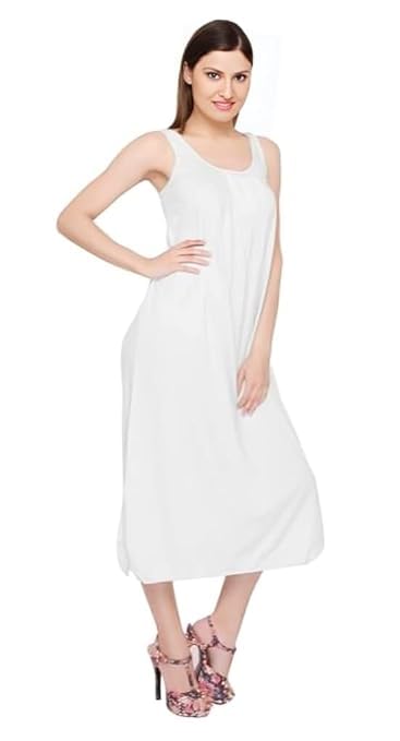 Buy FashNwish Womens Hosiery Cotton Full Length Camisole, Long Inner ...