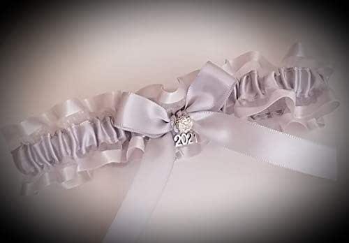 Amazon.com: Silver Grey Prom Garter, 2021 Prom Garter, Satin Garter ...