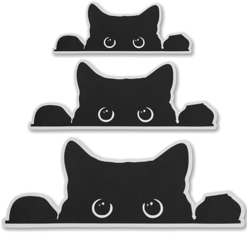 Sibba 3 Pcs Peeking Cat Sticker Car Bumper Sticker Funny Decal Stickers ...
