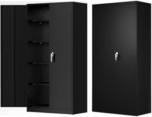 Amazon.com: Majnesvon Metal Storage Cabinet, 72" Locking Metal Storage ...