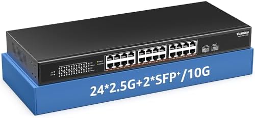 Amazon.com: 26 Port 2.5G Umanaged Ethernet Switch, 24 x 2.5Gb Base-T ...