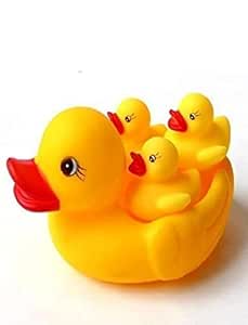 Buy Duck Chu Chu Duck Family Bath Toys Non-Toxic Rubber Squeezy Bathtub ...