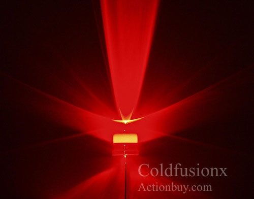 Lightobject LED-5RPK12V LED Light, 12V, 5 mm, Bright Red (Pack of 10 ...