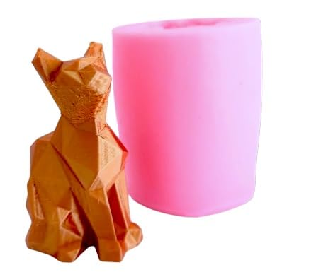 AGC_Geometric Cat Silicone Mold-3D Animal Cat Resin Mold-Kawaii Cat ...