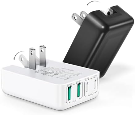 Amazon.com: 40W Flat USB C Wall Charger Slim Foldable 4Port USB C Charger Block Multiport Type C ...