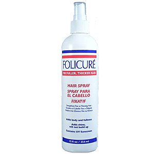 Amazon.com: FOLICURE Hair Spray for Fuller, Thicker Hair Strengthens ...
