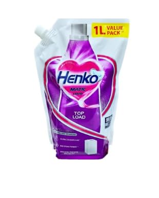 Henko Top Load Liquid Detergent, 1 Litre Pouch : Amazon.in: Health ...