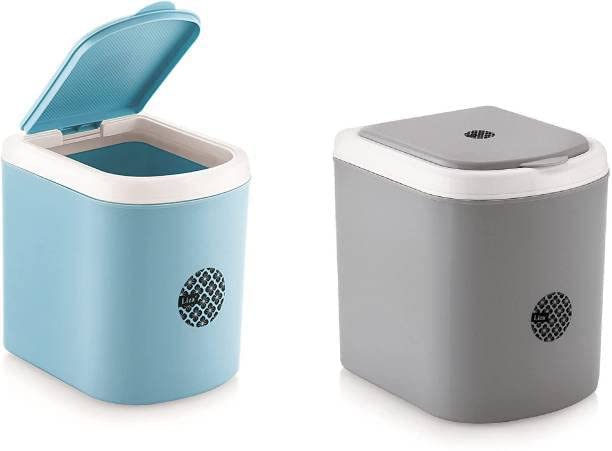 SNAPSHOPECOM (Pack of 2, Plastic Small Portable Table Dustbin/Desk ...