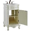 ELEGANT LIGHTING 21 inch Single Bathroom Vanity in Antique White with ...