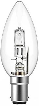x3 Candle B15d C35 ECO Halogen Dimmable Energy Saver Light Bulbs B15 ...
