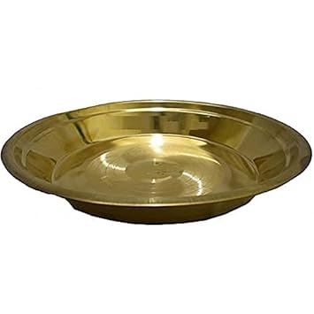 Shiv Home World Brass Thambulam Plate 12 Inches Set of-1PCS : Amazon.in ...
