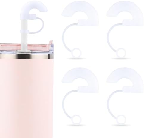 Amazon.com: The Best MOON Anti Wrinkle Straw Pink Silicone Cover tips ...