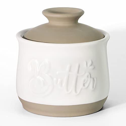 MAIA Ceramic Butter Crock 5.5 oz Butter Crock for Counter with Water ...