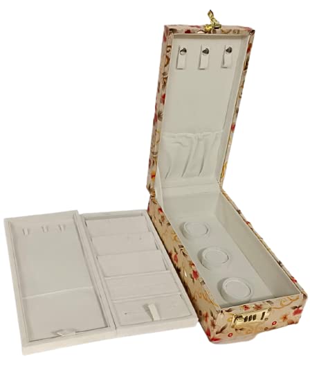 Lalji Wooden Locker Jewellery Box 2 Trays of Necklace, Earring, Ring ...