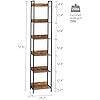 Amazon.com: Surksis 6-Tier Bookshelf, Narrow Bookshelf, Industrial ...