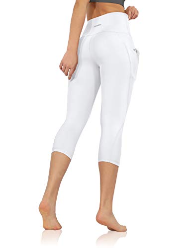 ODODOS Women's High Waisted Yoga Capris with Pocket, Workout Sports ...