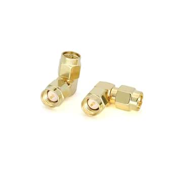 Amazon.com: Gtwoilt 2 Pcs SMA Coax Adapter SMA 90 Degree Connector SMA Male to SMA Male Right ...
