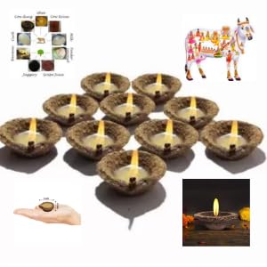 Buy Panchagavya gobar Diya/Vilakku/Deepak panchakavya vilakku | gobar ...