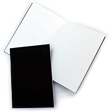 Pack of 3 x A5 Matt Black Cover Starter Sketchbooks with 140gsm White Cartridge Paper : Amazon ...