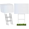 Amazon.com : Durable Blank Corrugated White Yard Sign Kit Includes 10 ...