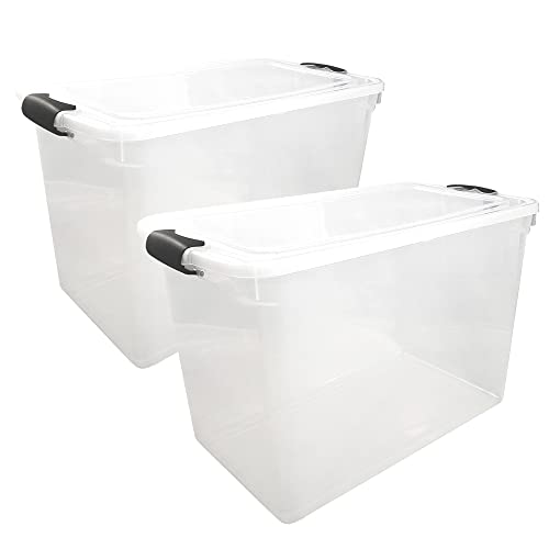 Snapklik.com : HOMZ 112 Quart Extra Large Rectangular Clear Plastic ...