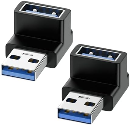 USB3.0 90 Degree Adapter Combo USB Extender Adapter 10Gbps, USB 3.0 USB ...
