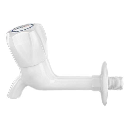 Buy GREEN WAVE PTMT Bib Cock Long Body with Flange - 15mm (White) Pack ...