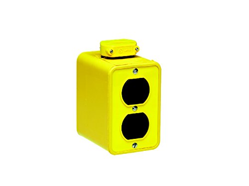 Woodhead 3000-10 Super-Safeway Multiple Outlet Box - Yellow, Double ...