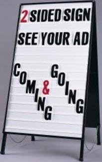 Accent Printing & Signs Sidewalk A-Frame Double Sided, 41H x 21W, Heavy ...