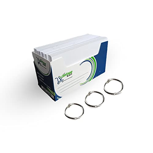 Vantagekart Index Flash Cards Tray - 3x5 inch, Blank White, 150 Cards ...