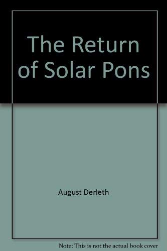 #6 The Return of Solar Pons: August Derleth: 9780523406367: Amazon.com ...