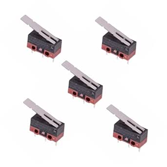 5 x Ultra Mini Long Lever Actuator Microswitch SPDT Sub Miniature Micro ...