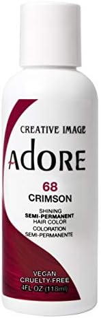 Amazon.com : ADORE COSMETICS Semi-Permanent Haircolor #068 Crimson 4 ...