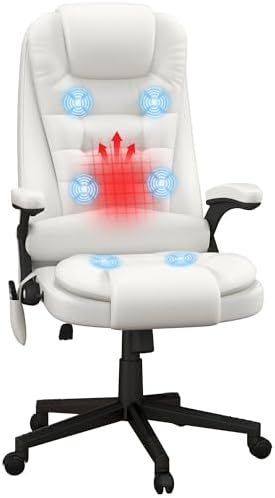 Amazon.com: HOMCOM High Back Vibration Massage Office Chair with 6 ...