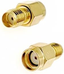 JZK Lot de 2 Adaptateurs Coaxiaux SMA Femelle vers RP-SMA Mâle, Connecteur RF pour Antenne WiFi ...