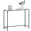 Amazon.com: VASAGLE 39.4 Inches Console Table, Tempered Glass Sofa ...