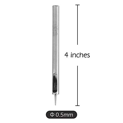 Snapklik.com : 0.5mm SPC Hole Punch Leather Steel Hollow Punch Set ...