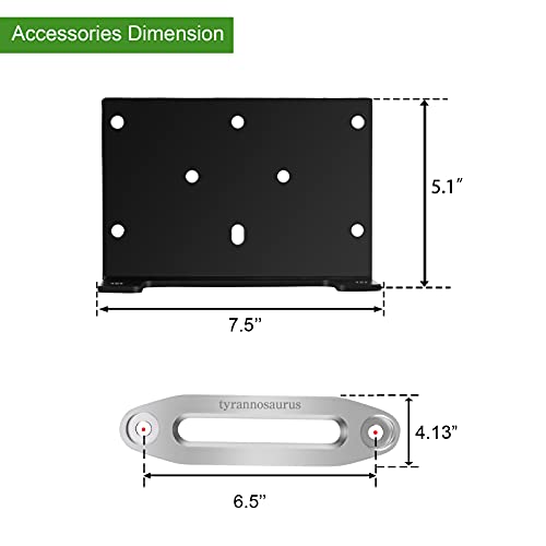 Tyrannosaurus 5000 lb. ATV/UTV Electric Synthetic Winch Kit - The Best ...