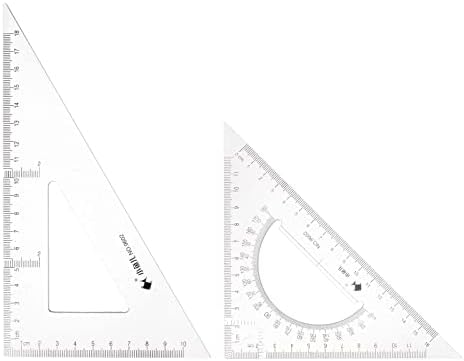 Amazon.com: HARFINGTON 2piece Triangle Ruler Square Set 18cm, 16cm 30/ ...