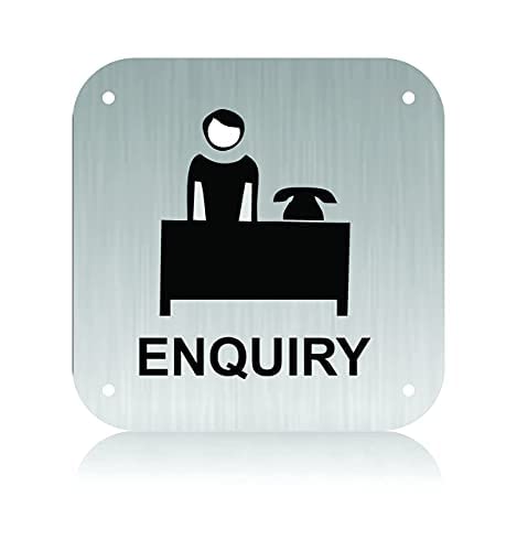 Carving Trends Premium Metal Brushed Self Adhesive Enquiry Signage ...