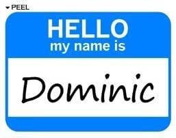 Amazon.com: Hello My Name Is Dominic - Sticker Graphic - Auto, Wall ...