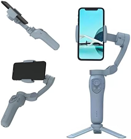 AOCHUAN Estabilizador gimbal de 3 eixos para smartphone com luz de ...