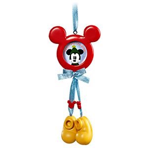 Amazon.com : Baby's First Holiday Mickey Mouse Picture Frame Ornament ...