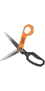 Klein Tools T2107 Titanium Coated Utility Scissors, Compact, Stainless ...
